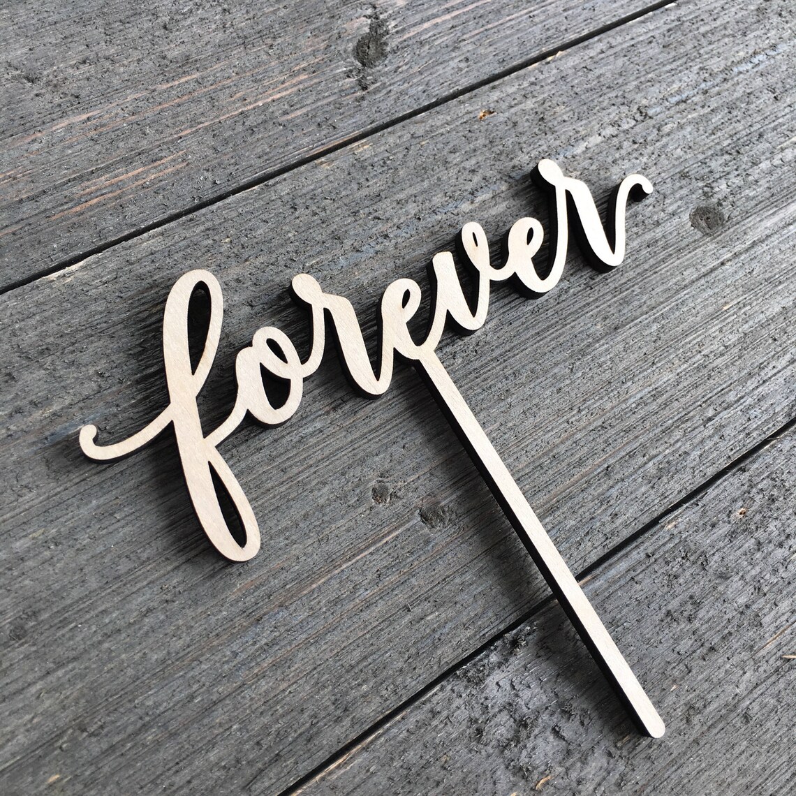 Forever Wedding Cake Topper 6w Inches Forever Topper | Etsy