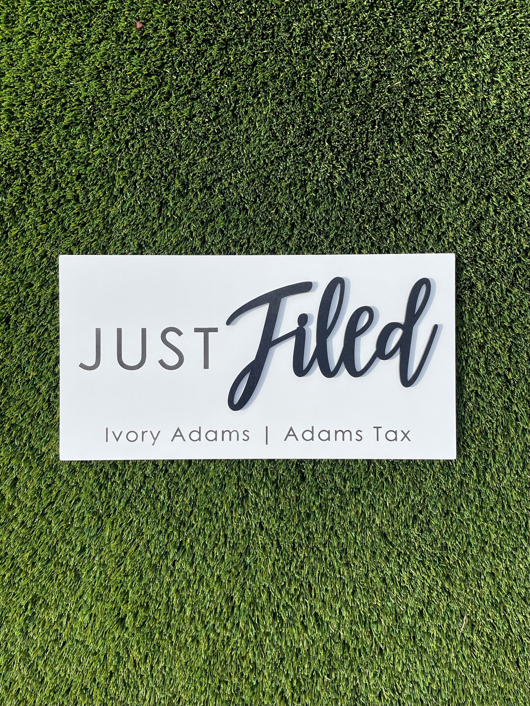 Personalized Just Filed Sign, Tax Sign, Accountant Sign, Custom Sign ...