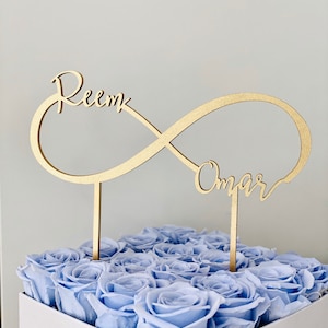 Personalized Names Infinity Wedding Cake Topper 8" Inches, Custom Cake ...
