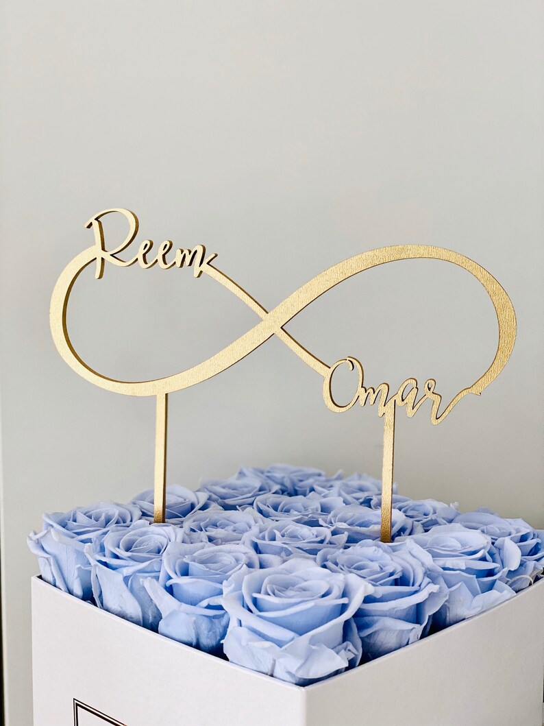 Personalized Names Infinity Wedding Cake Topper 8 - Etsy