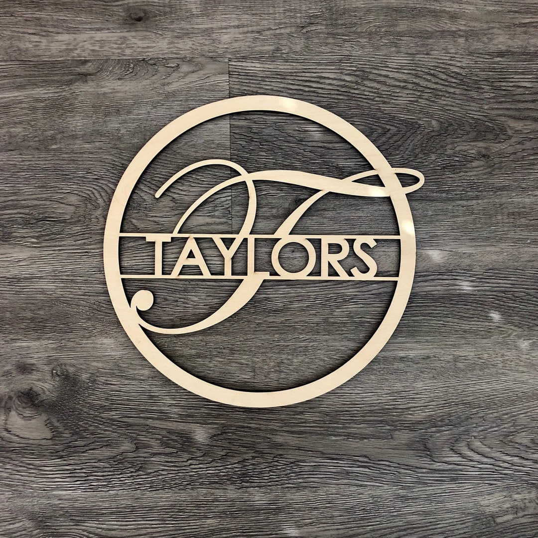 Personalized Last Name Sign Circle - Custom Name Sign, Bridal Gift ...