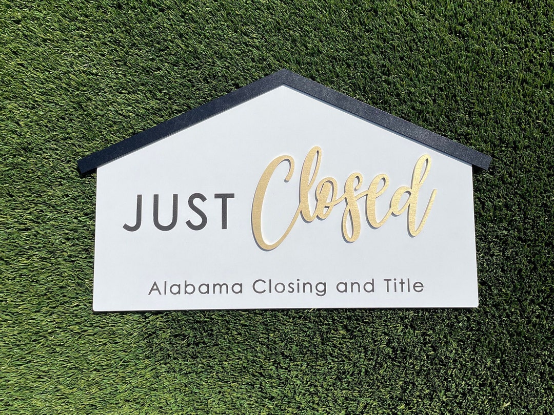 Personalized House Just CLOSED Sign, Realtor Sign, Real Estate Agent ...