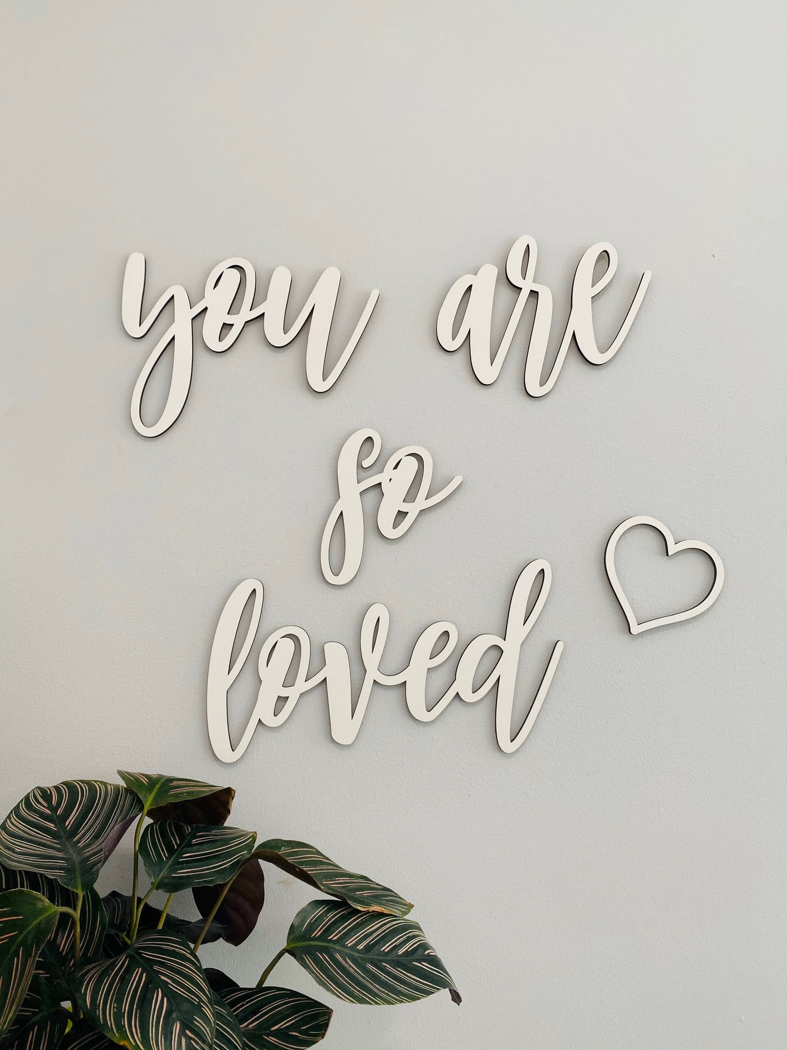 You Are so Loved Small Quote Wall Sign Cutout, Nursery Crib Boy Room ...
