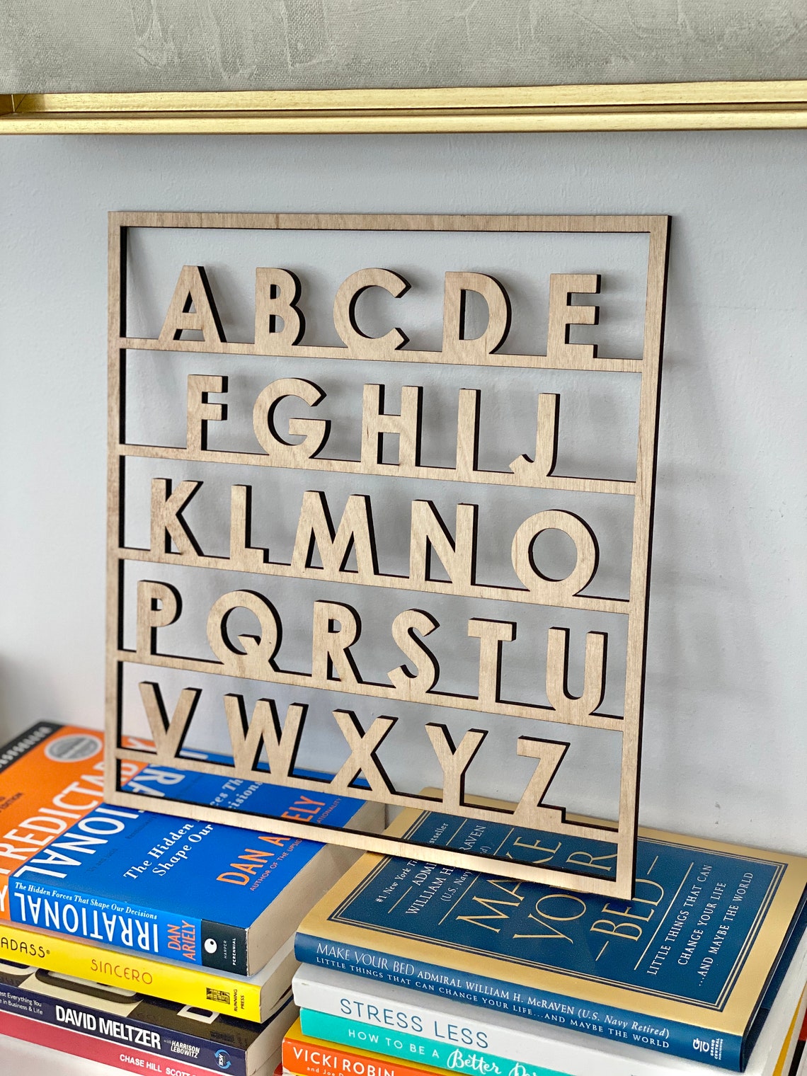 Alphabet Letters Wall Sign Modern Alphabet Sign Alphabet - Etsy