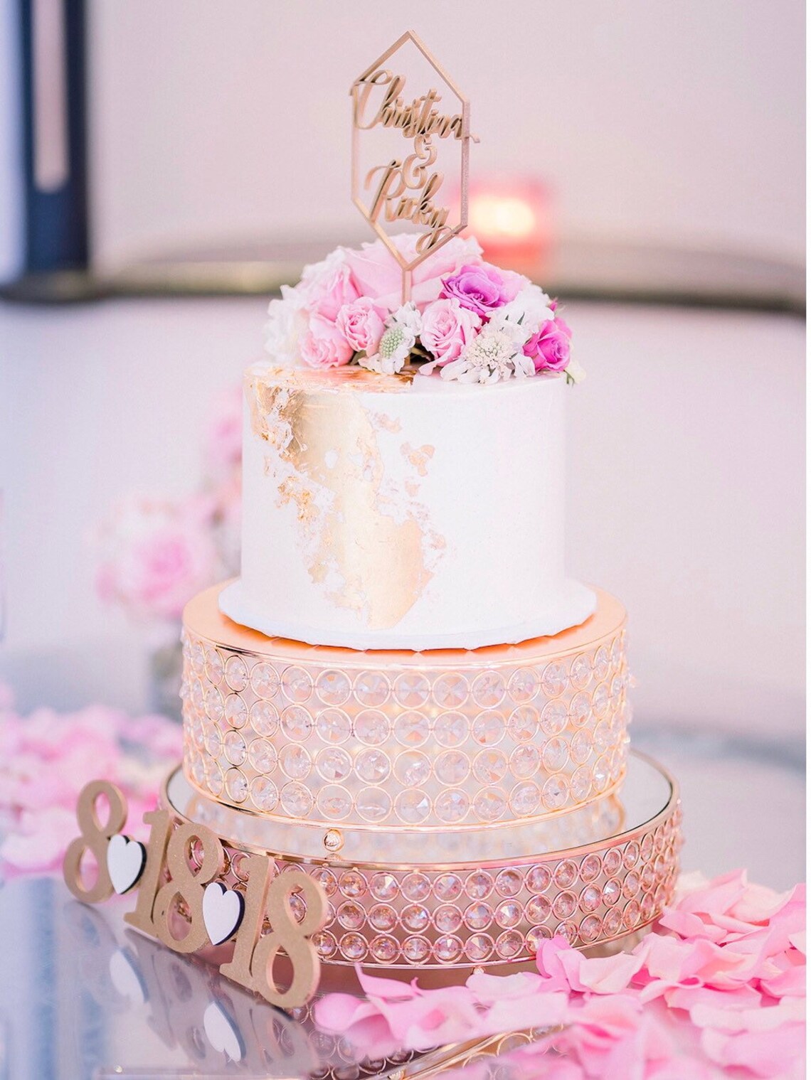 Personalized Hexagon Cake Topper V3 5w Inches | Etsy