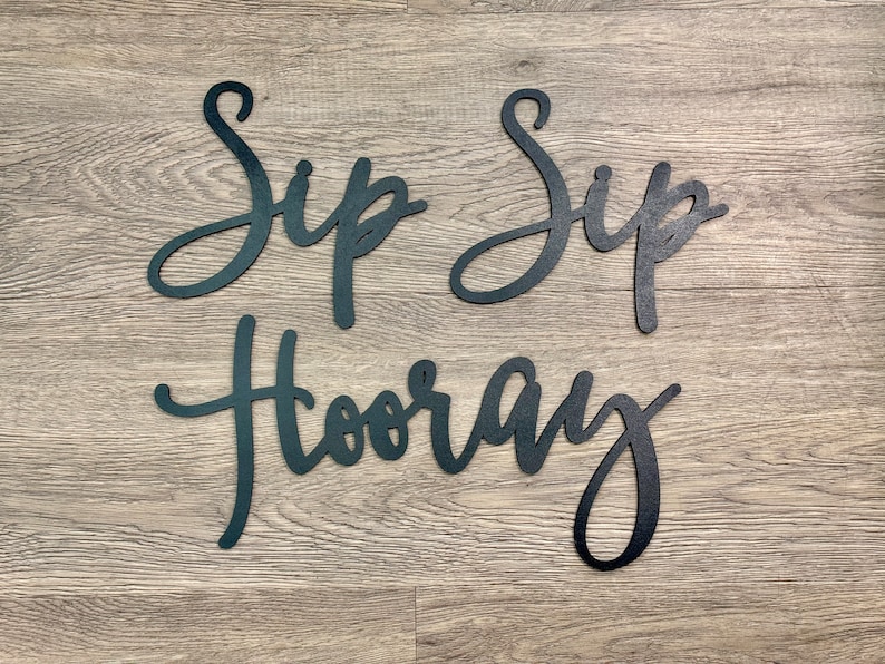 Sip Sip Hooray Sign - Etsy