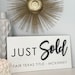 Personalized Just Sold Sign, Realtor Closing Gift (18x9.3 Inches) - Etsy