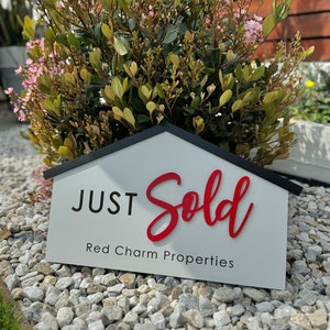 Personalized House Just Sold Sign, Realtor Sign, Real Estate Agent Sign ...