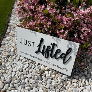 Personalized Just Listed Sign, Realtor Sign, for Sale Sign, Open House ...