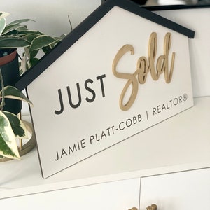 Personalized House Just Sold Sign, Realtor Sign, Real Estate Agent Sign ...
