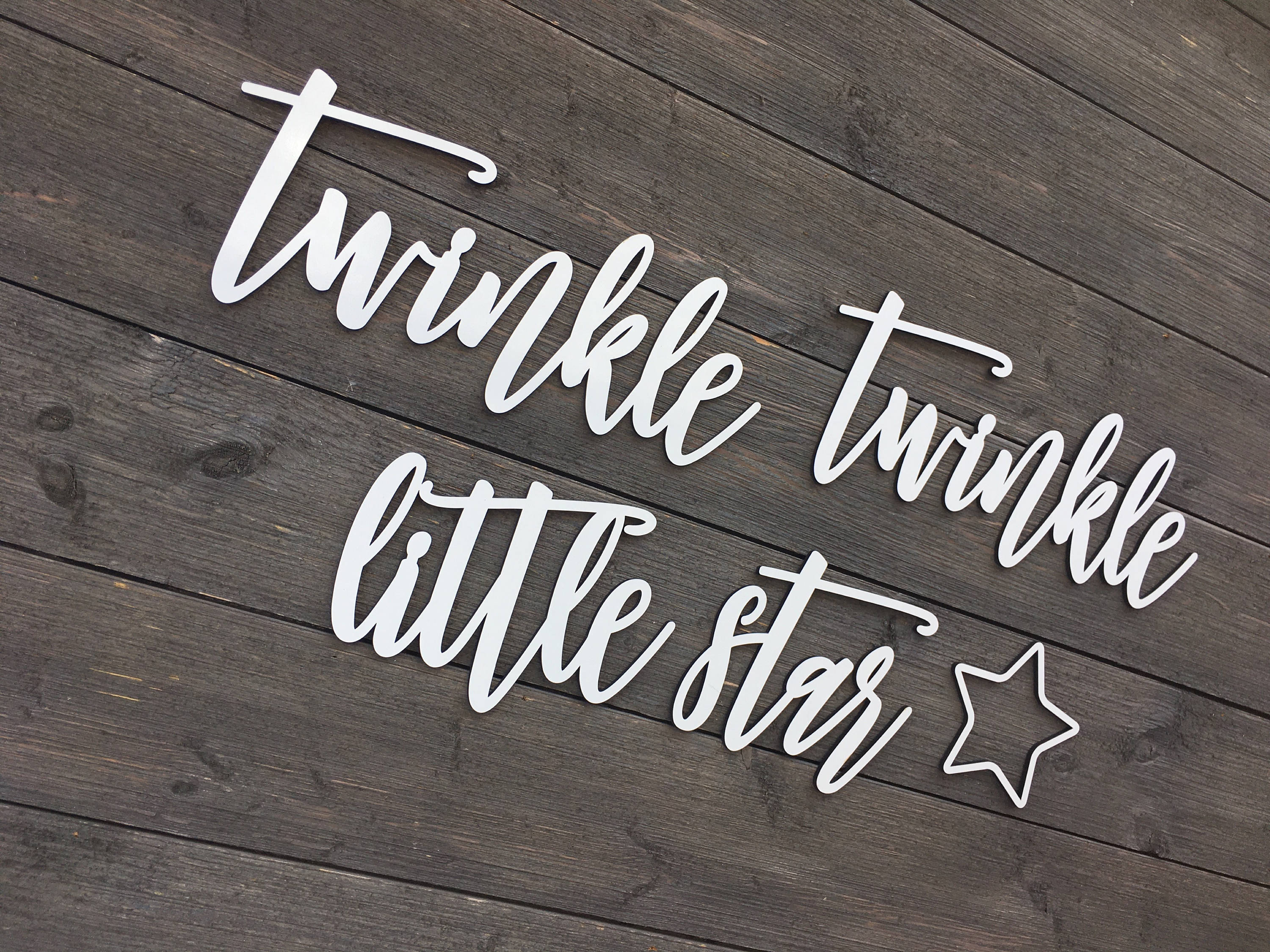 Twinkle Twinkle Little Star Sign No Backboard Small Quote - Etsy Canada