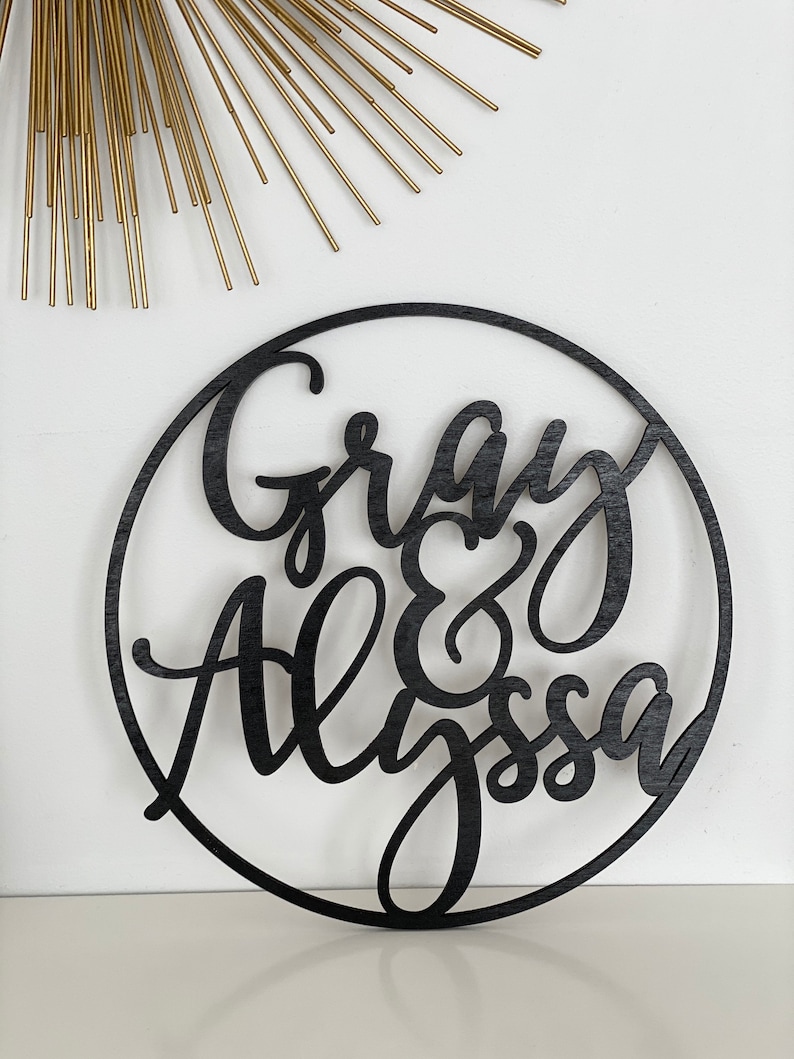 Personalized Circle Name Sign Various Sizes Wooden Name - Etsy