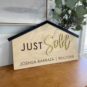 Personalized House Just Sold Sign, Realtor Sign, Real Estate Agent Sign ...