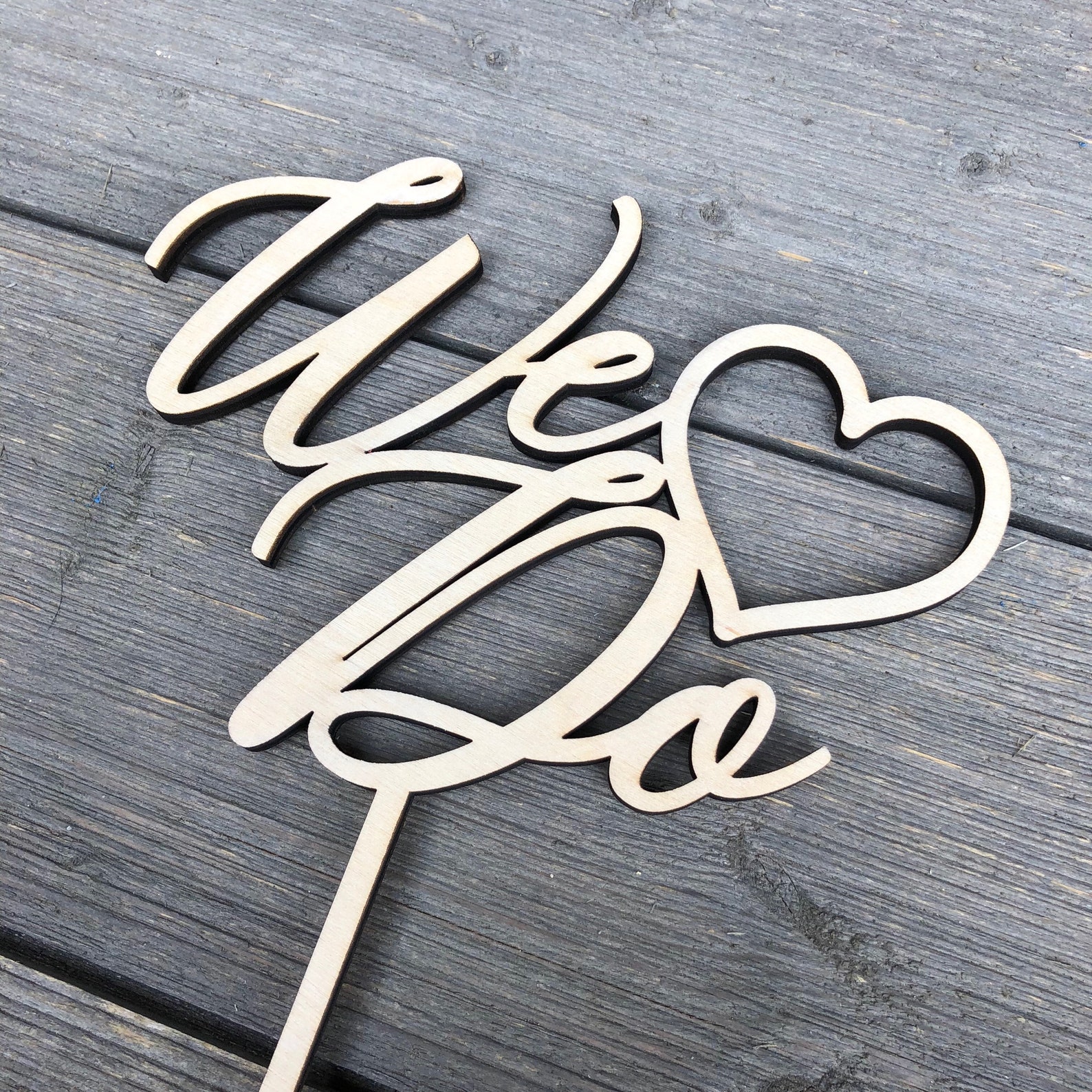 We Do Cake Topper 6W inches Wedding Cake Topper Love | Etsy