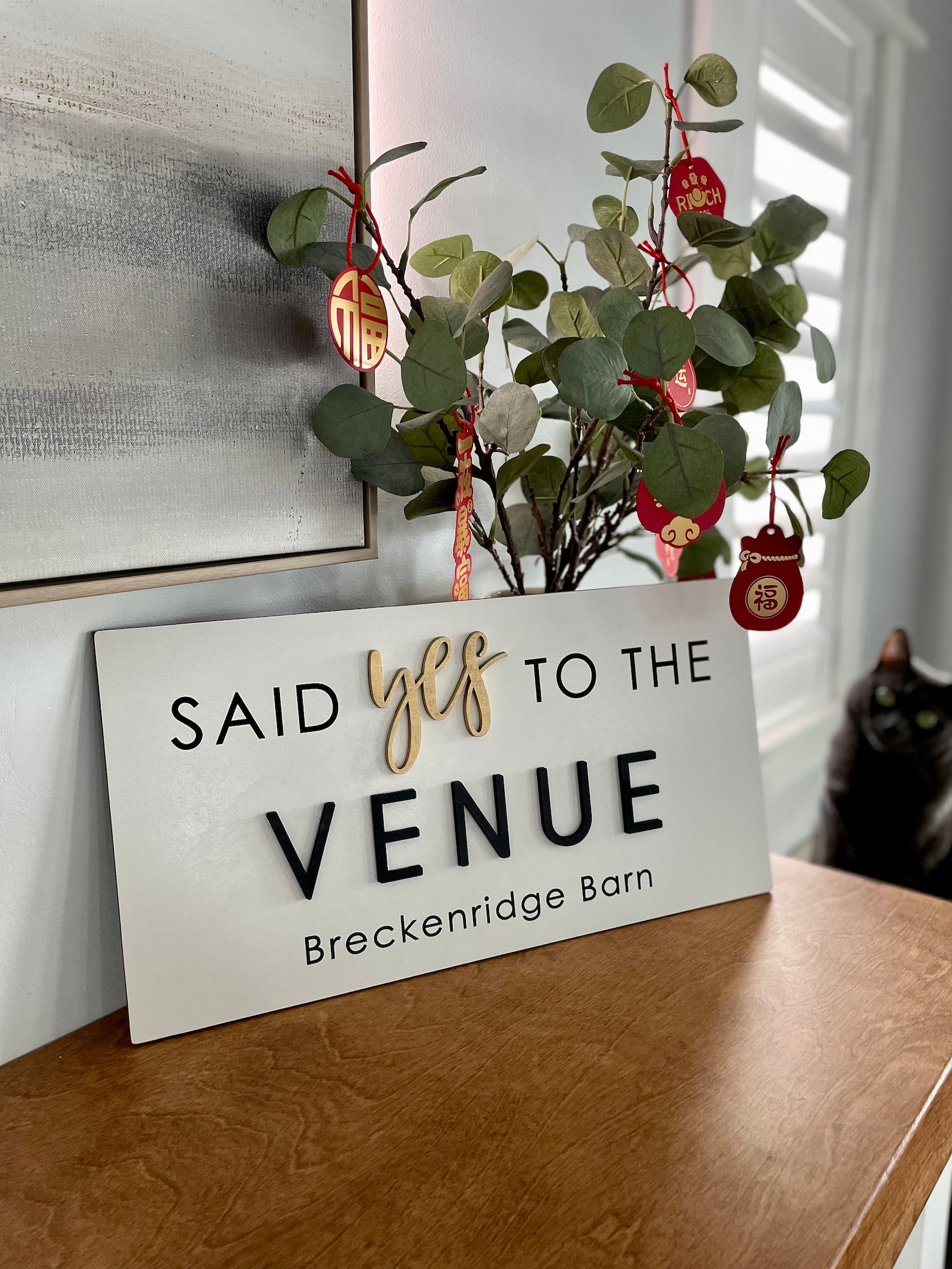 Personalized Said Yes to the VENUE Sign, Event Sign, Bridal Sign ...