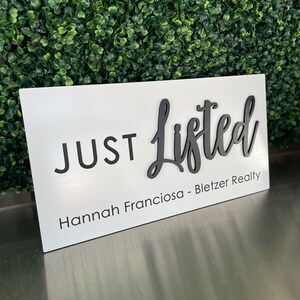 Personalized Just Listed Sign, Realtor Sign, for Sale Sign, Open House ...