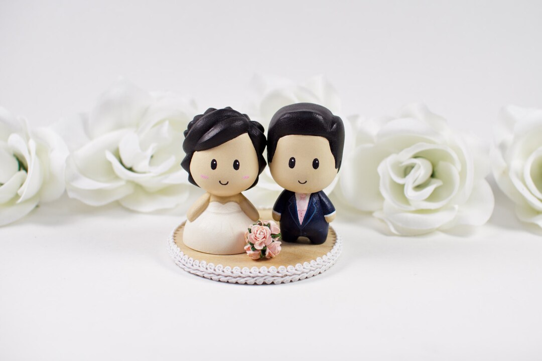 Wedding Cake Topper, Custom Cake Topper, Cute Topper, Couple Topper ...