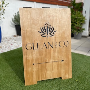 Personalized A-frame Sign, Custom Business Sign, Sandwich Sign, Sidewalk Sign, Event Sign, Wood ...
