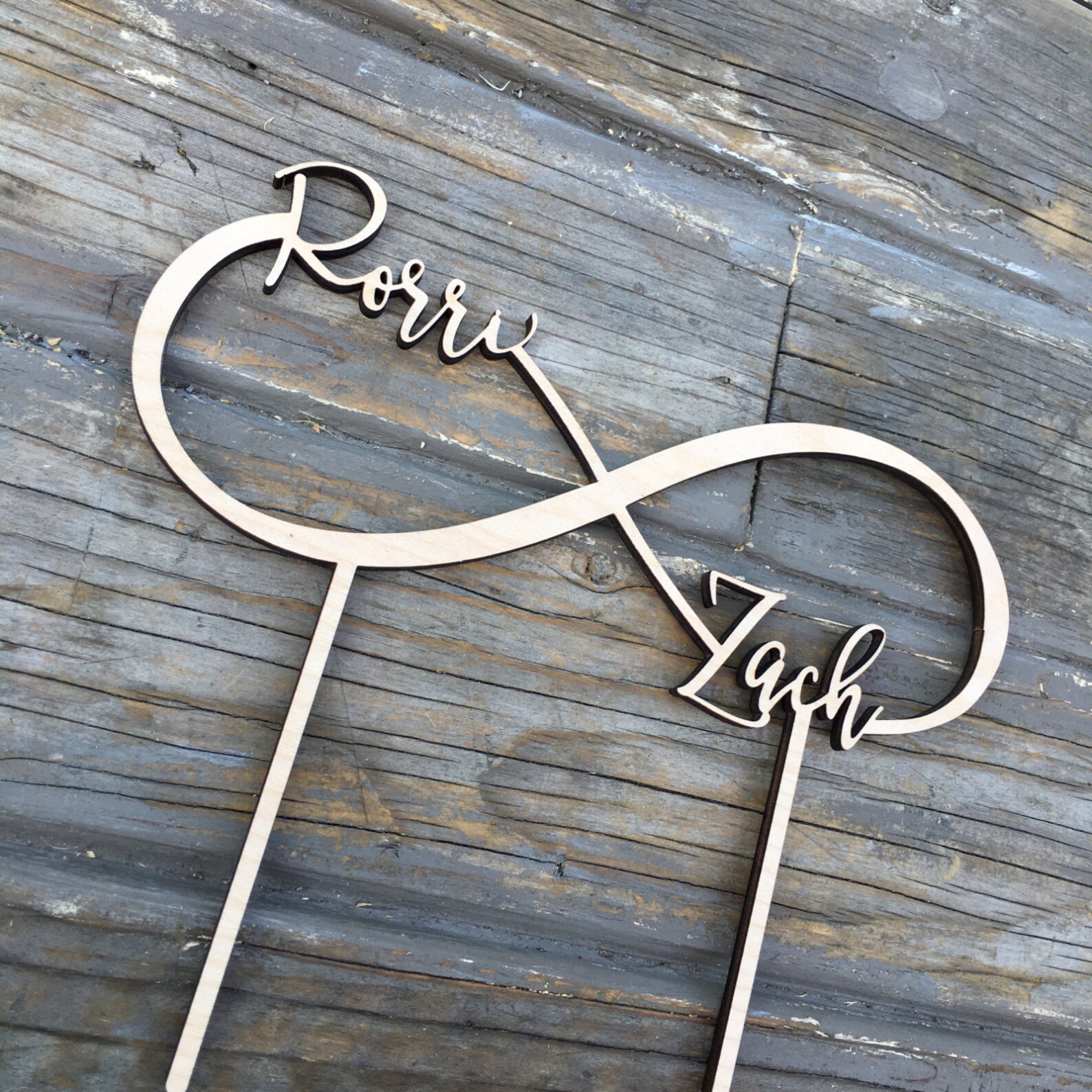 Personalized Names Infinity Wedding Cake Topper 8 - Etsy
