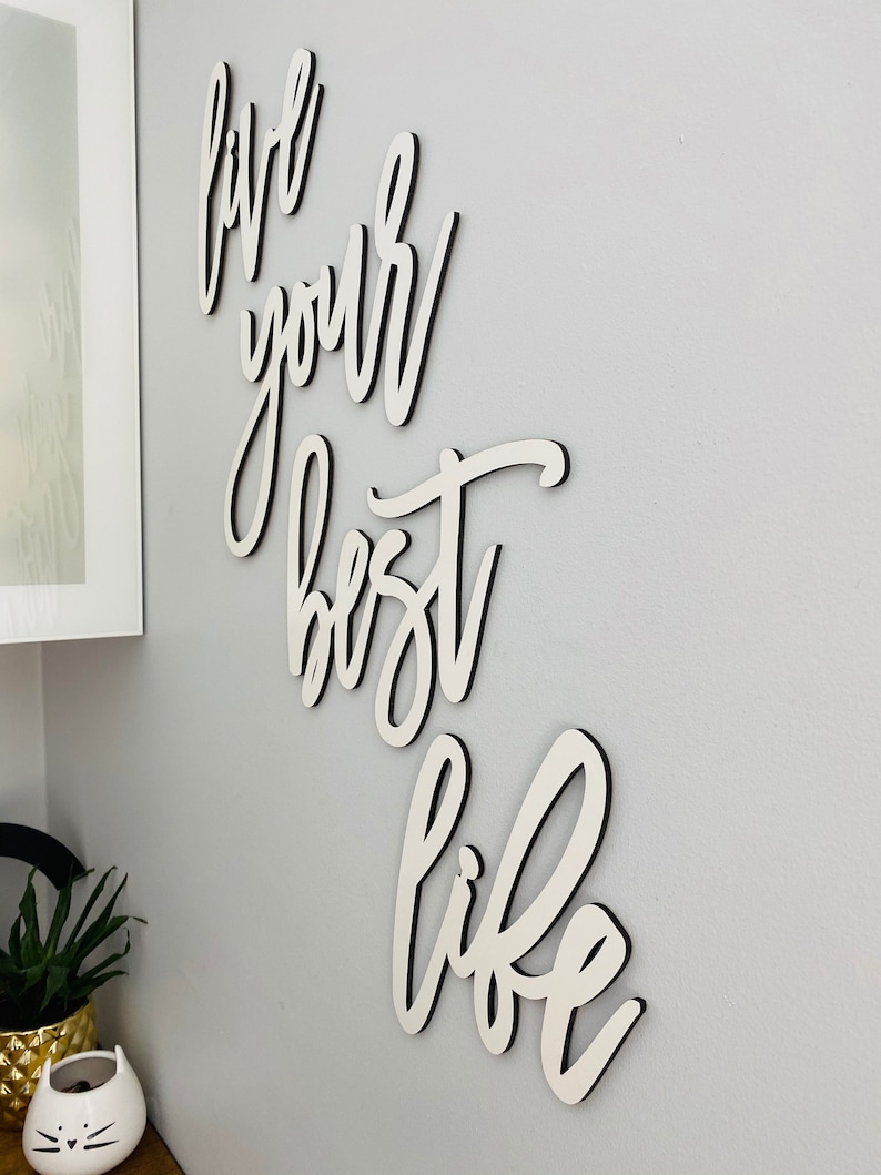 Live Your Best Life Wooden Wall Sign – Inspirational Home Decor - Etsy