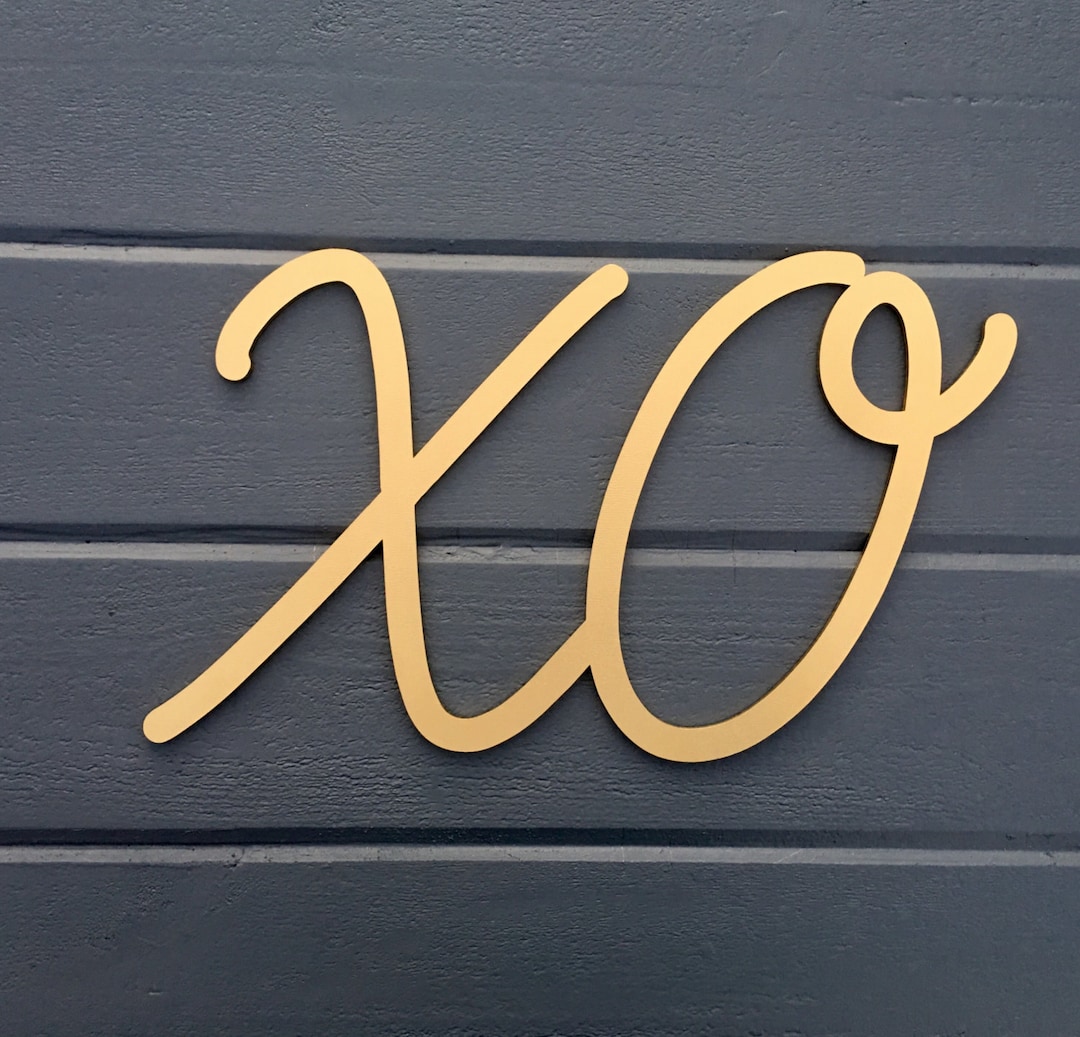 XO Wall Sign 15"w X 9"h, Wooden Sign Kiss Wall Decor for Nursery ...