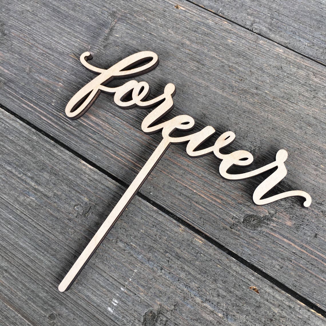 Forever Wedding Cake Topper 6w Inches Forever Topper | Etsy