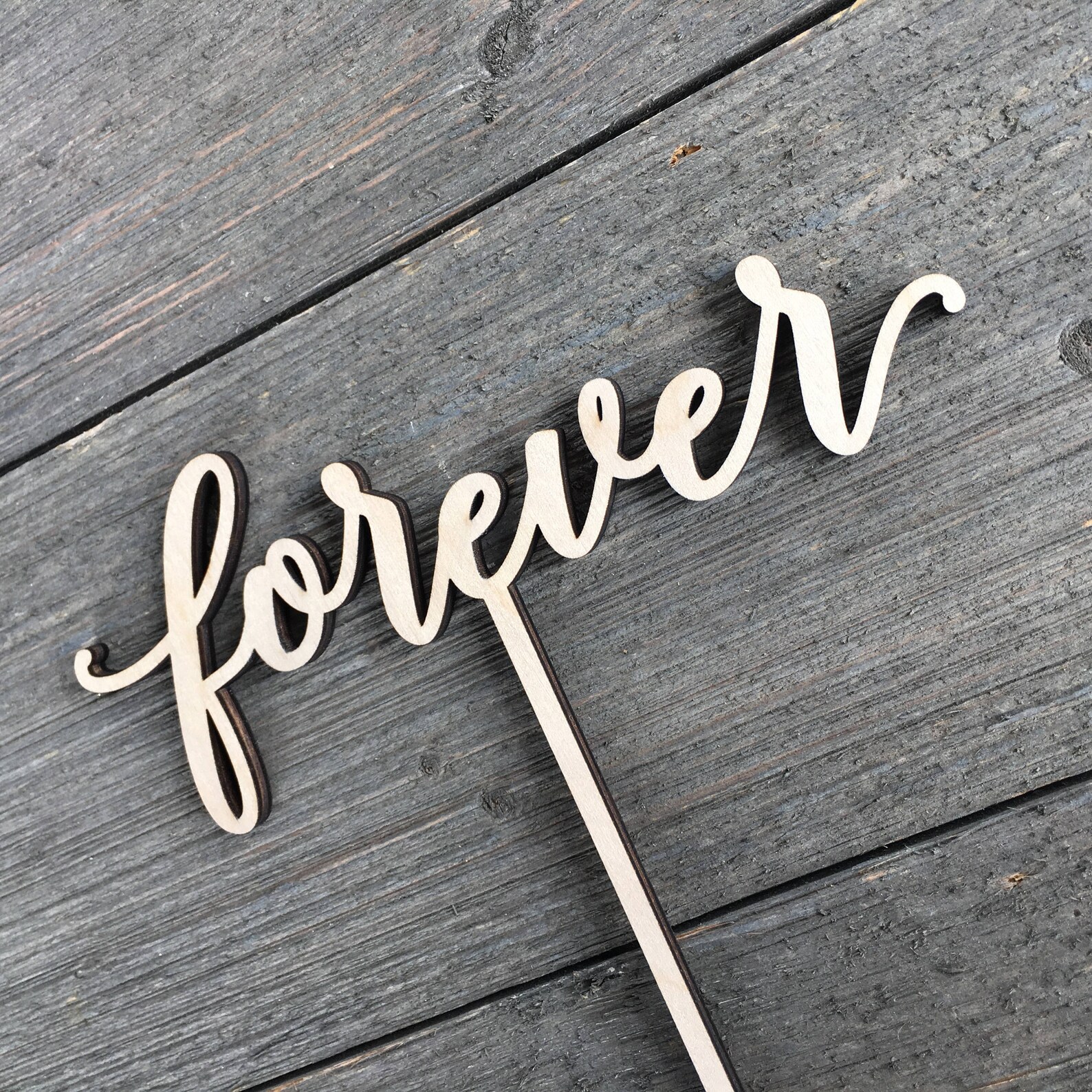 Forever Wedding Cake Topper 6w Inches Forever Topper | Etsy