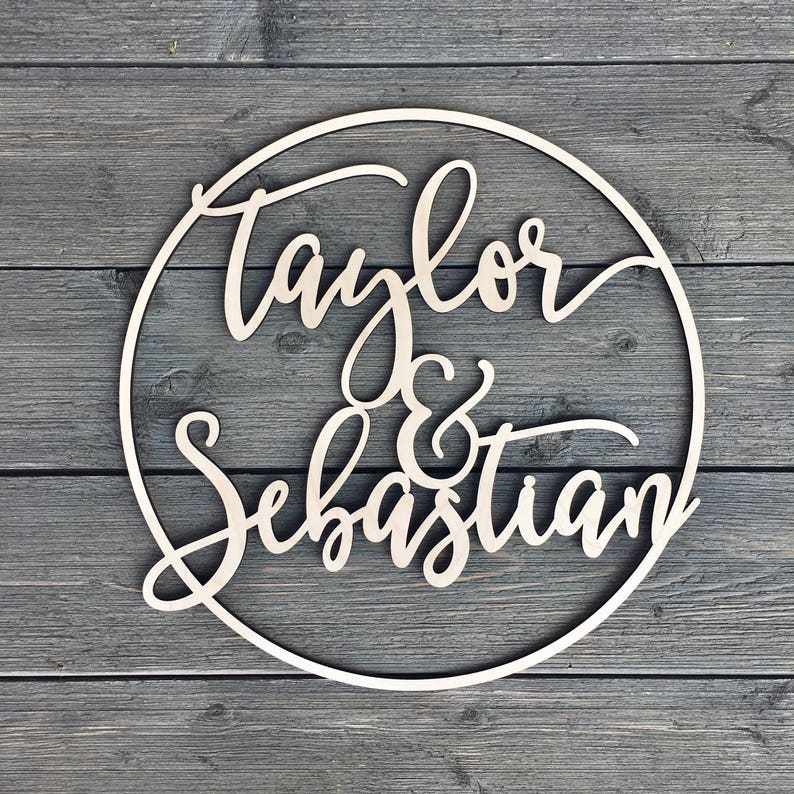 Personalized Circle Name Sign Various Sizes Wooden Name - Etsy