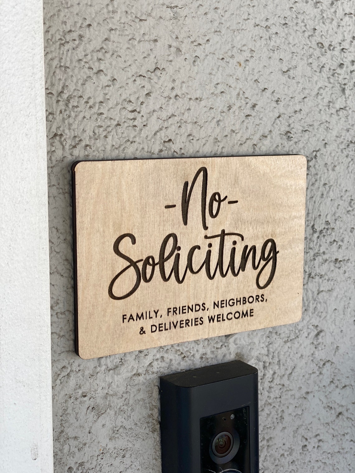 No Soliciting Door Sign Door Bell Sign No Knocking Sign - Etsy