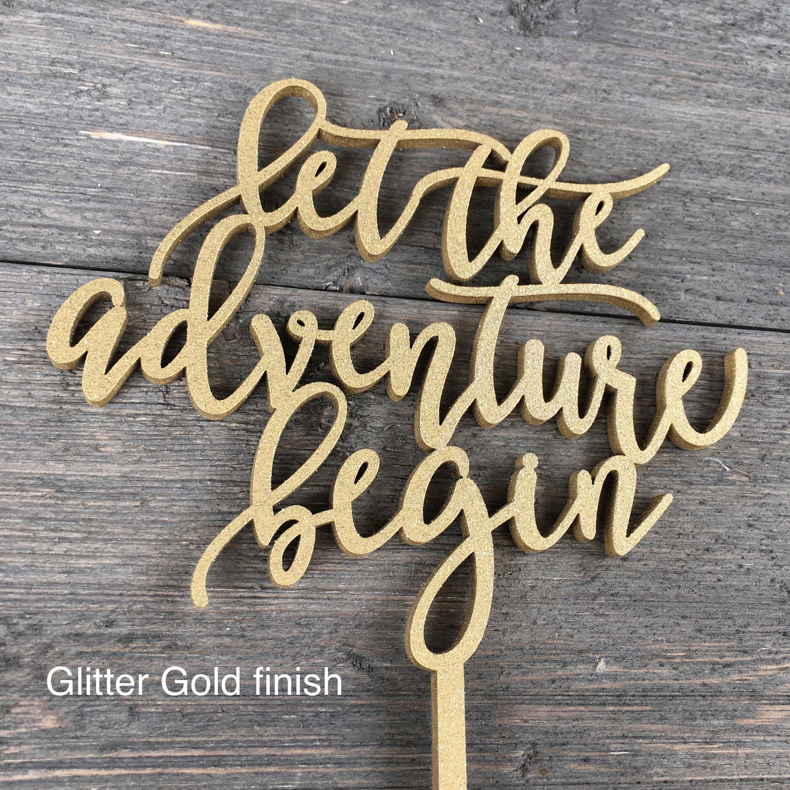 Let the Adventure Begin Cake Topper 6.5 Inches Wedding - Etsy
