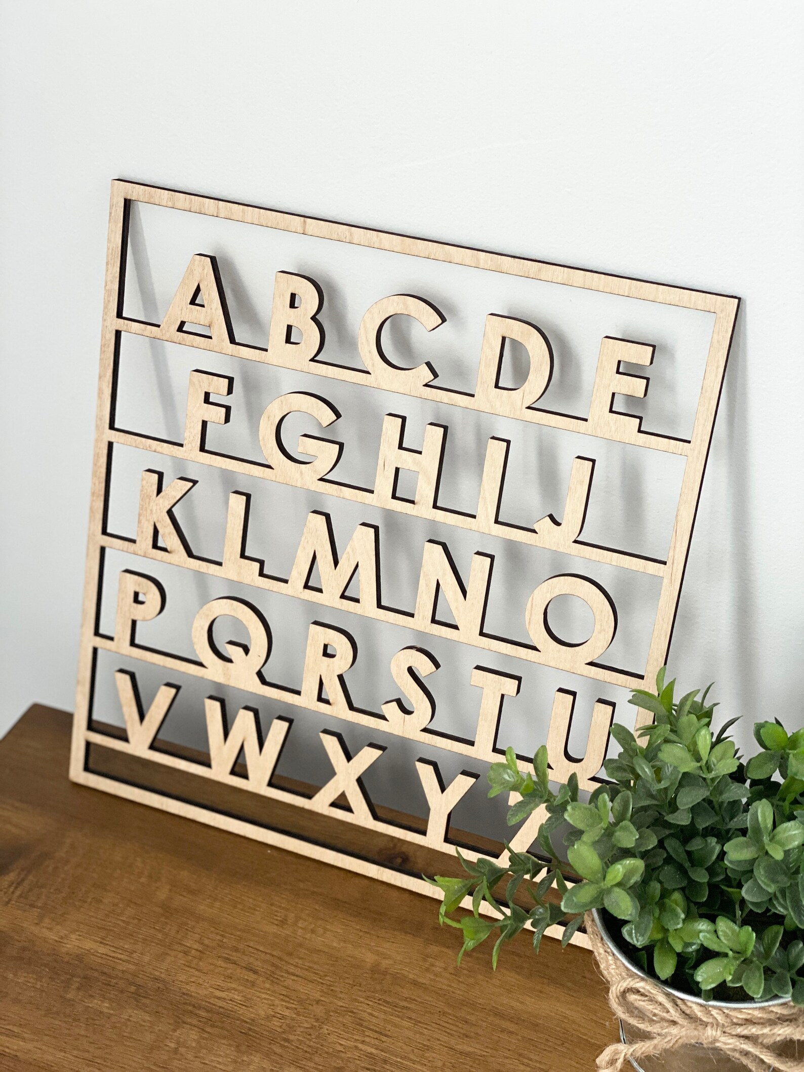 Alphabet Letters Wall Sign Modern Alphabet Sign Alphabet - Etsy