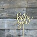 I Lava You Wedding Cake Topper 6 Inches Unique Laser Cut Wood ...