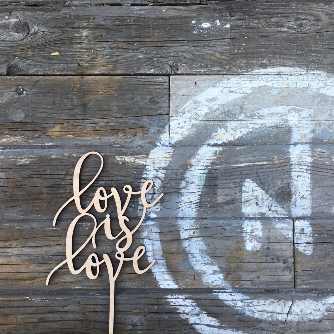 Love is Love Wedding Cake Topper 5.5 Inches Laser Cut - Etsy