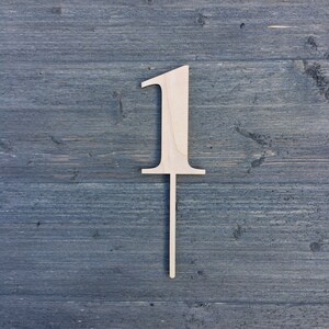 Number 1 Cake Topper 4"h Inches, One Cake Topper, First Birthday Topper ...