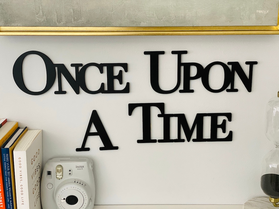 Once Upon A Time Sign (version 2), Small - Baby Shower Gift Nursery ...