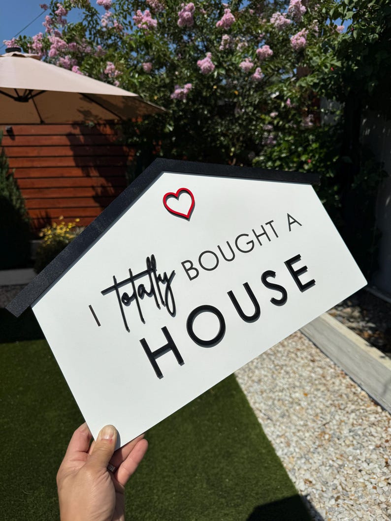 Personalized I Totally Bought a House Wood Sign, Realtor Closing Gift ...