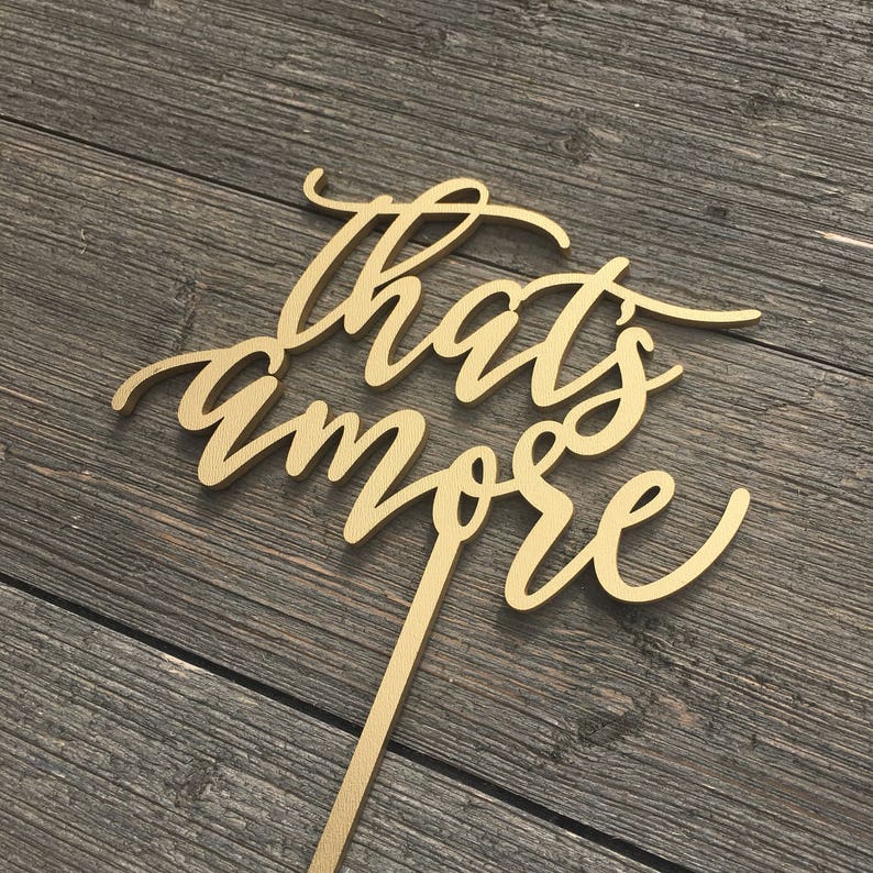 That's Amore Wedding Cake Topper, Wooden Script, 6-inch - Etsy