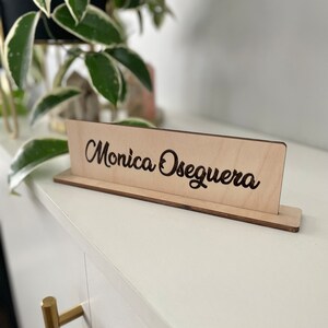Personalized Desk Sign, Engraved Table Top Plaque, Custom Name Sign ...