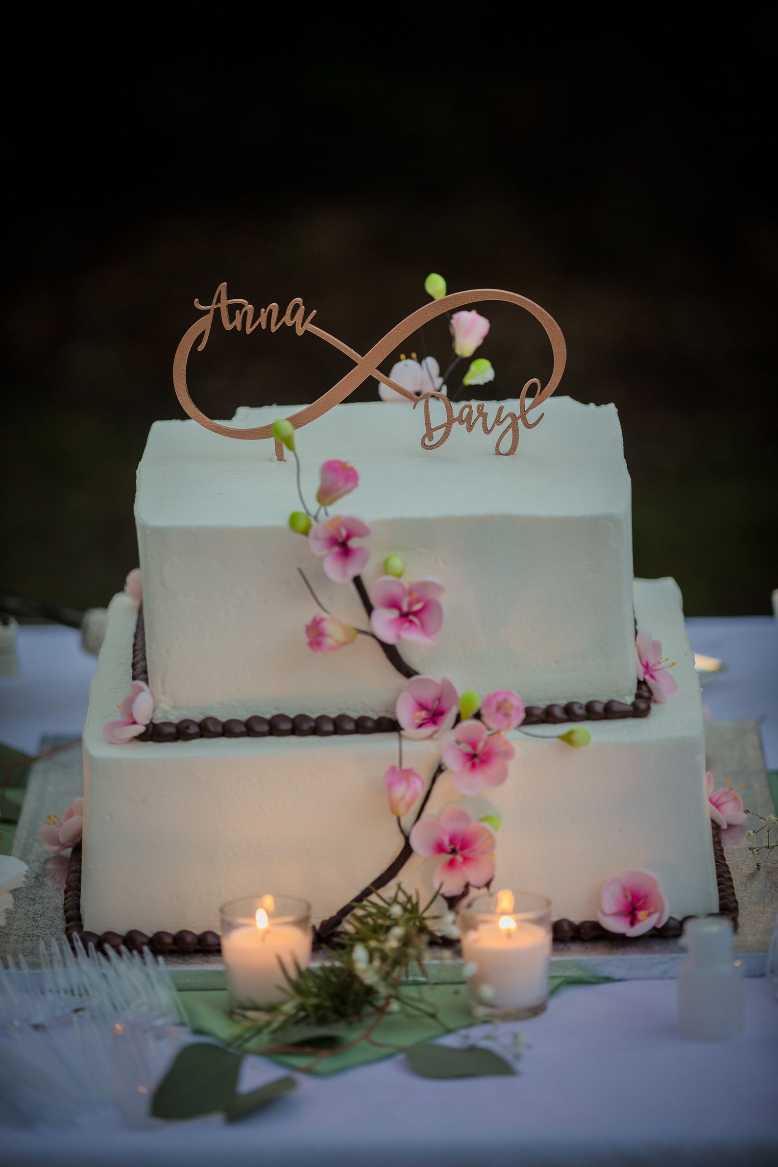 Personalized Names Infinity Wedding Cake Topper 8 - Etsy