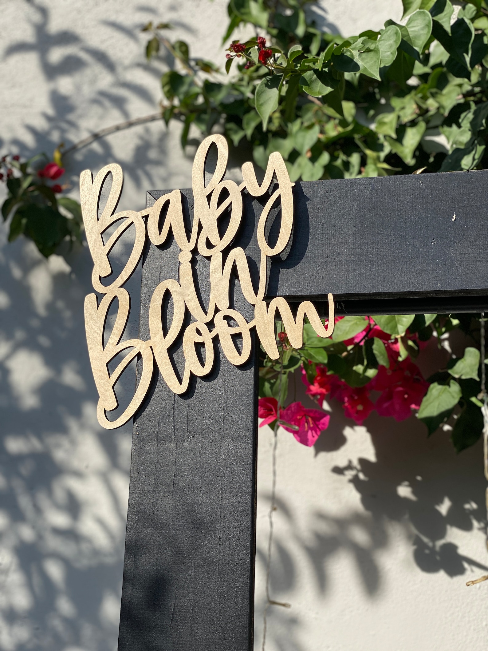 Baby in Bloom Wood Sign - Laser Cut, Baby Shower Decor - Etsy