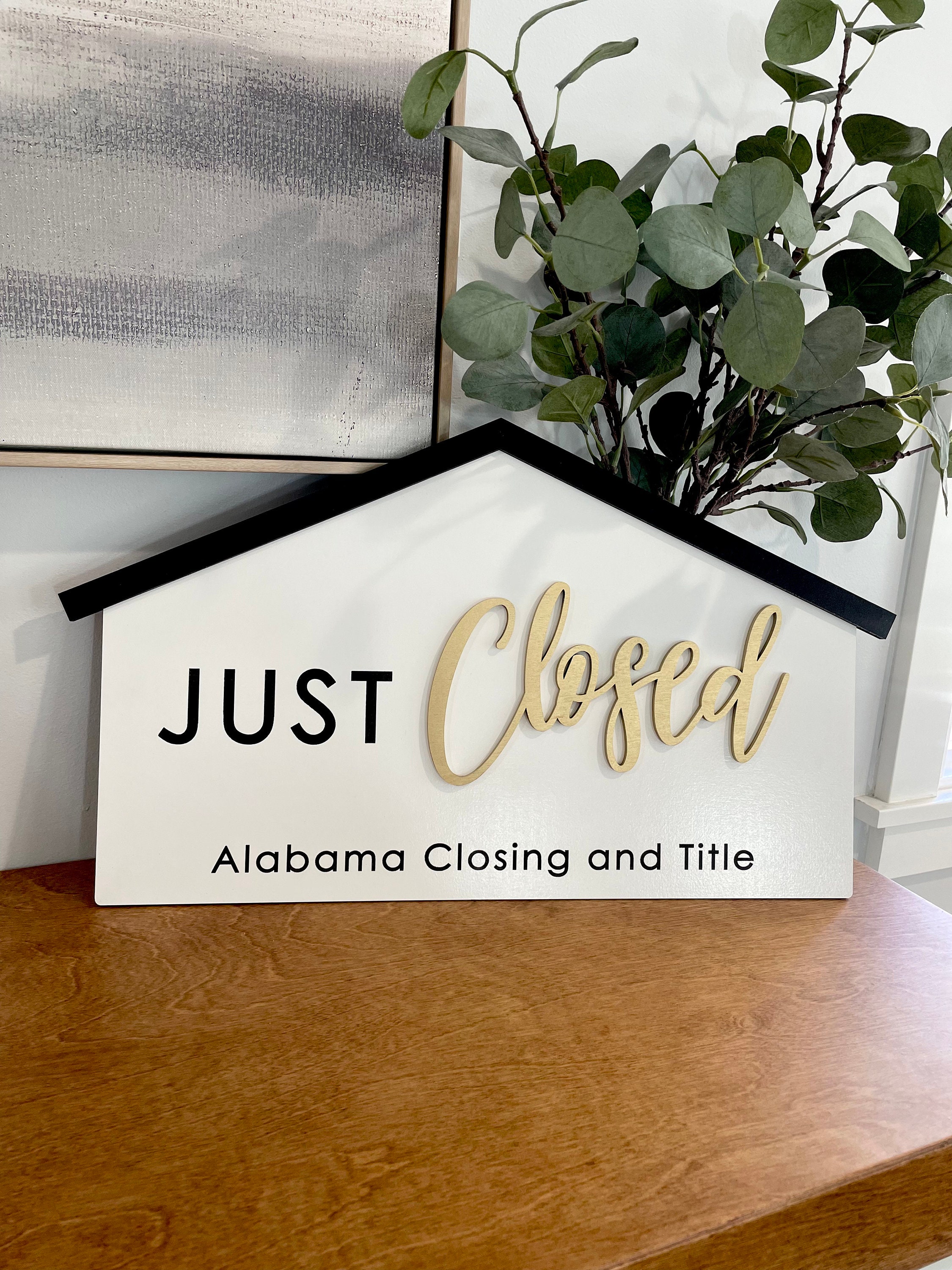 Personalized Just CLOSED Sign, Realtor Gift, House Key Sign - Etsy