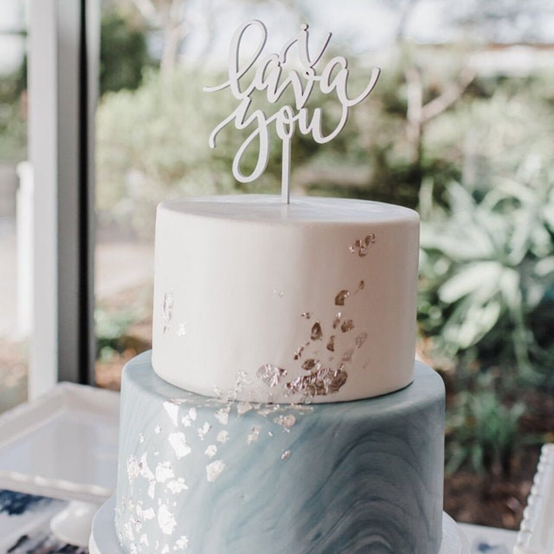 I Lava You Wedding Cake Topper 6" Inches Unique Laser Cut Wood ...
