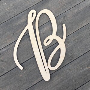 Initials Sign 10 Inches Tall Version 2, Personalized Letter Sign Cutout ...