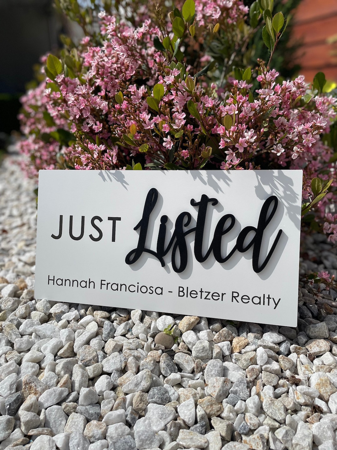 Personalized Just Listed Sign, Realtor Sign, for Sale Sign, Open House ...