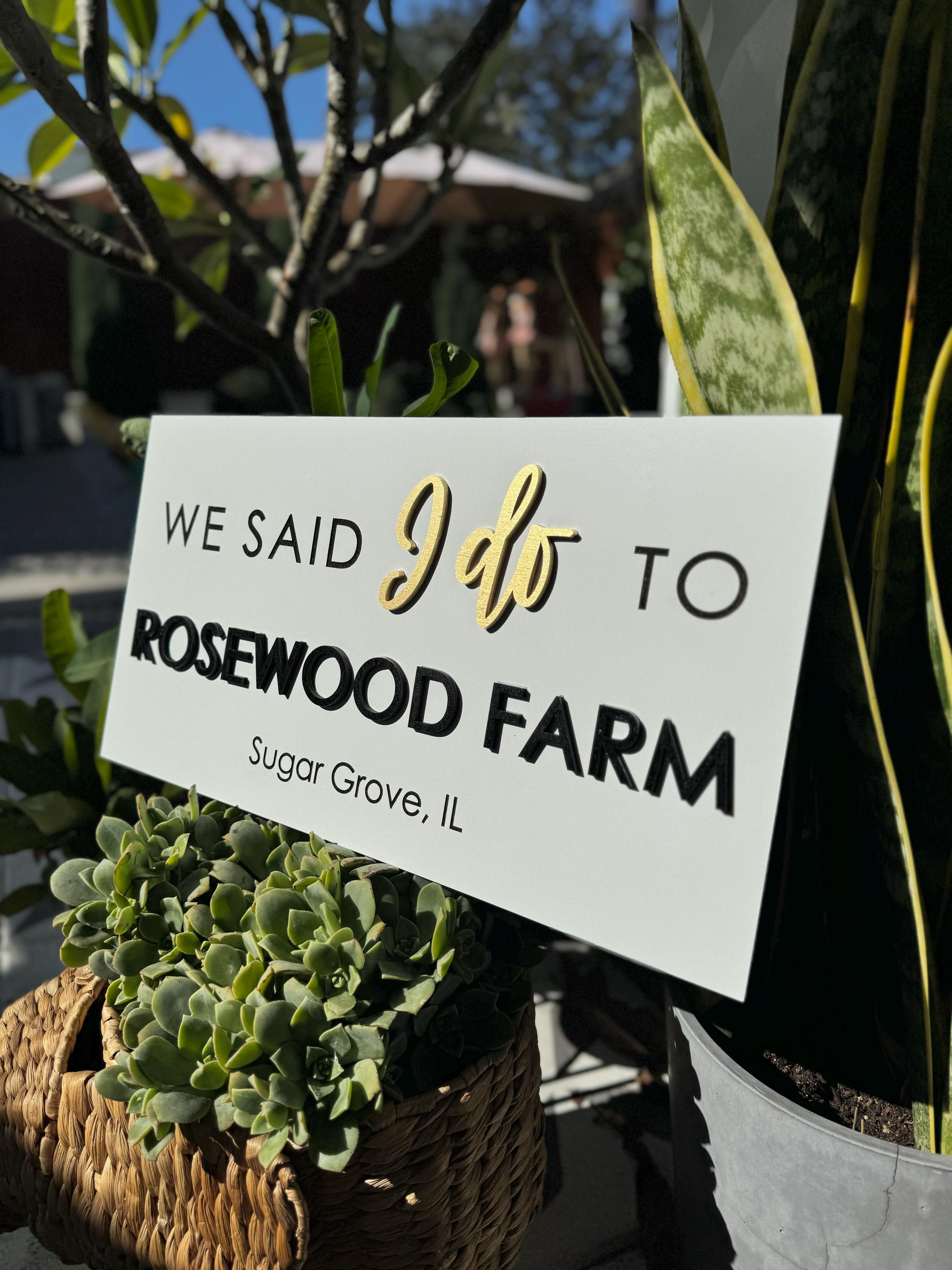 Personalized We Said I Do Venue Sign, Bridal Photo Prop, Wooden Wedding ...