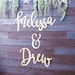 Custom Couples Name Sign, 3 Pieces,personalized 2 Names Sign, Custom ...