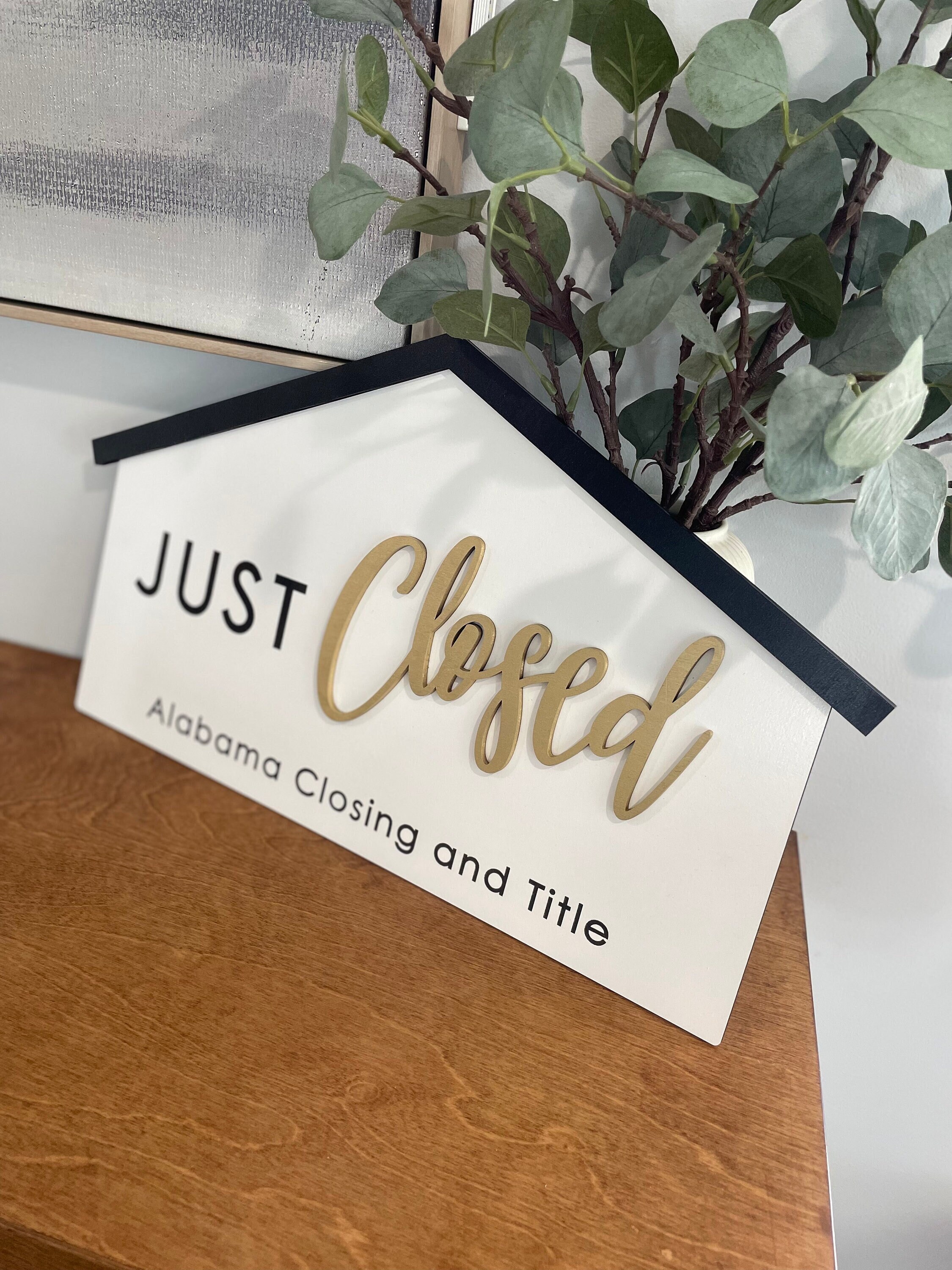 Personalized Just CLOSED Sign, Realtor Gift, House Key Sign - Etsy