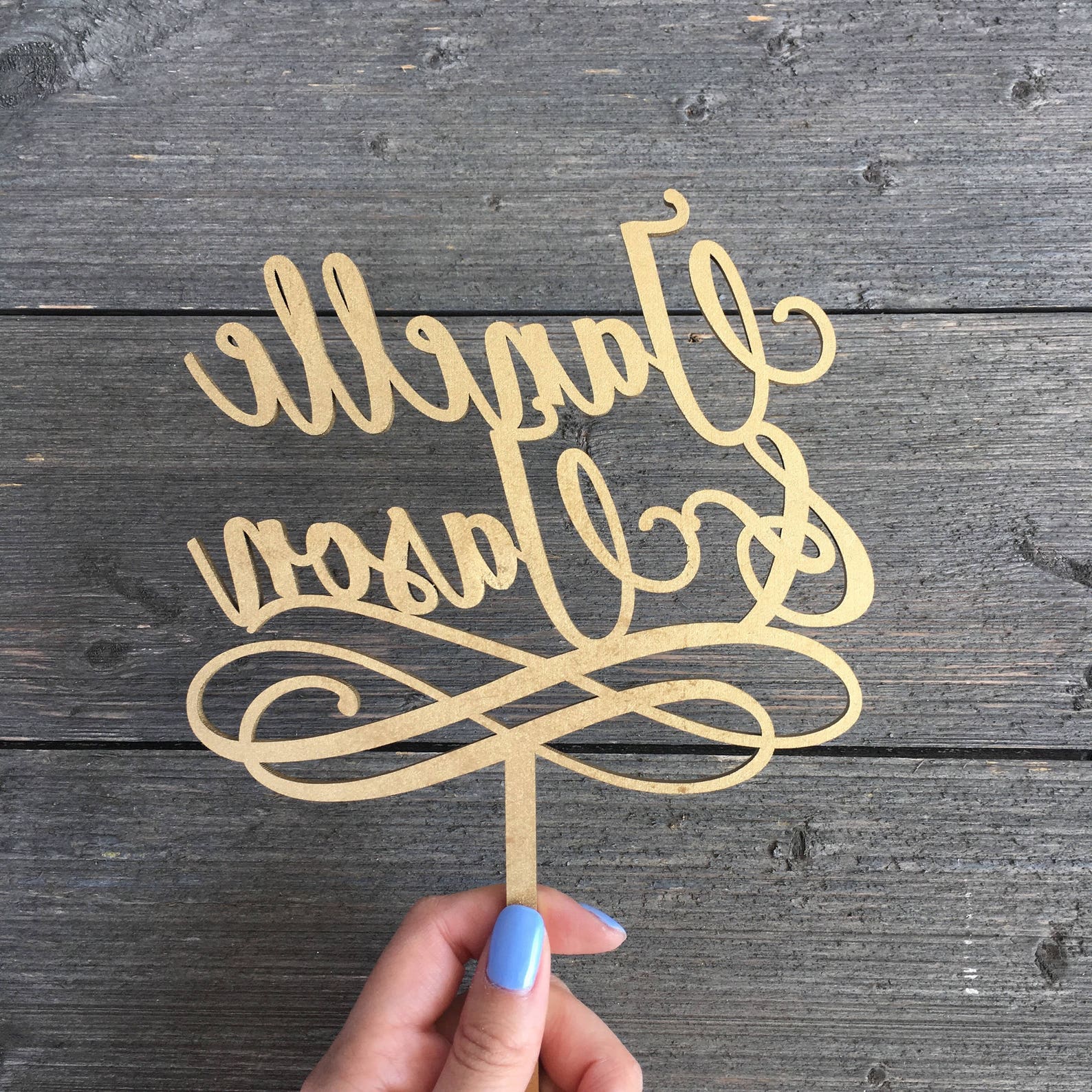 Personalized 2 Name Cake Topper Font 2 With Ornament 6 | Etsy