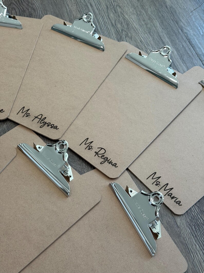 Personalized MDF Wood Clipboard, 9"x12.5" Inches, Customized Memo Board ...