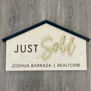 Personalized House Just Sold Sign, Realtor Sign, Real Estate Agent Sign ...